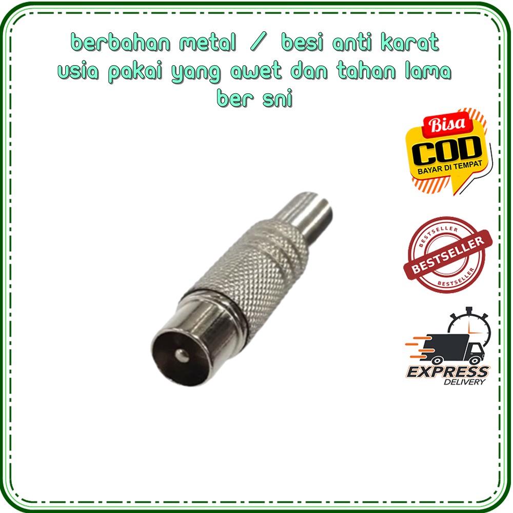 Jual Jack TV Besi Male/ Jek Antena Besi Male Colokan Antena Tv Jek ...