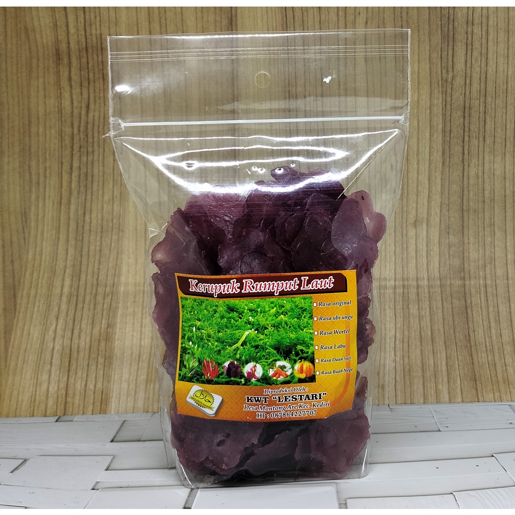 Jual Kerupuk Rumput Laut 240 gram Rasa Ubi Ungu Asli Pulau Lombok ...