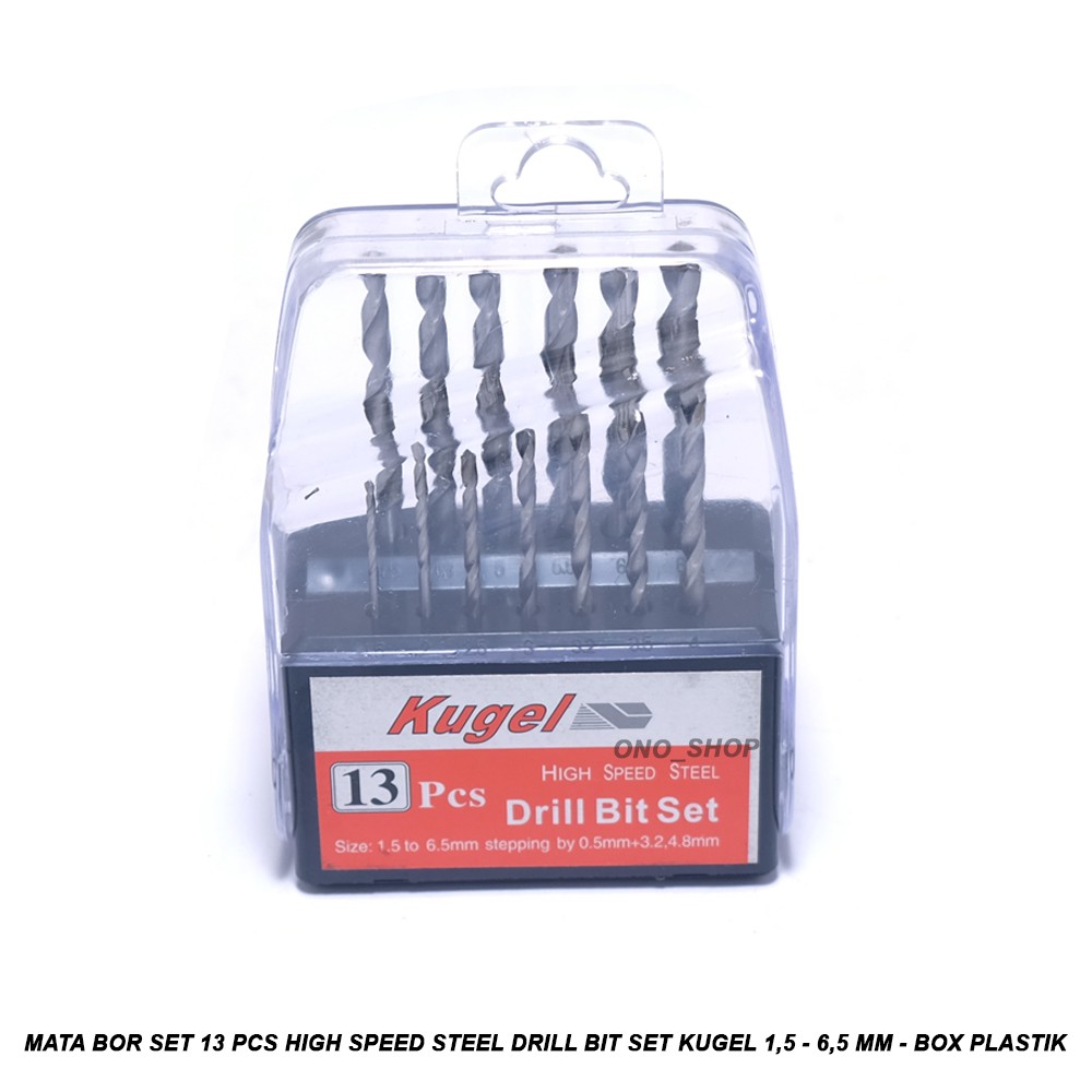 Jual Mata Bor Set 13 Pcs HSS Drill Bit Set Kugel 1.5-6.5 mm - Box Plastik | Shopee Indonesia