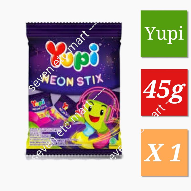 Jual Permen Yupi Neon Stix 45g | Shopee Indonesia