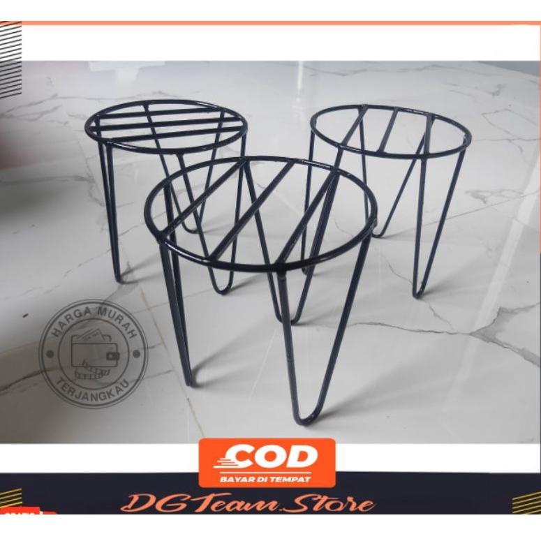Jual [WQATP9492] STANDING POT MINIMALIS GARIS 3 KAKI 3 / STANDING POT ...