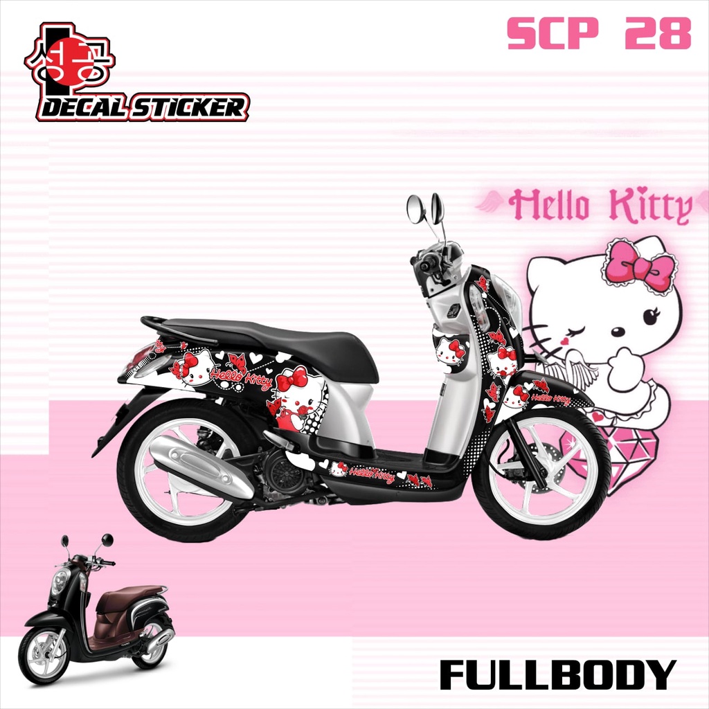 Jual DECAL STICKER SCOOPY FI 2013 2014 2015 2016 HELLO KITTY FULLBODY ...