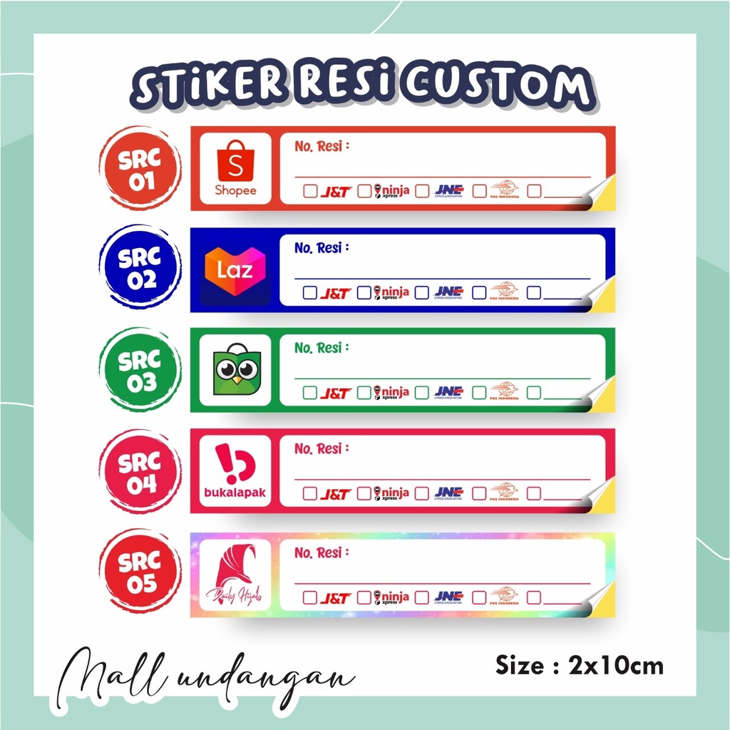 Jual STIKER LABEL RESI PENGIRIMAN - STICKER LABEL RESI CUSTOM | Shopee ...
