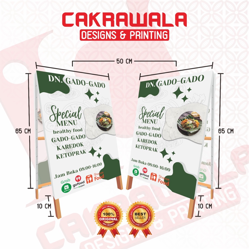Jual STAND BANNER KAYU UKURAN 50 X 75 - STANDING BANNER KAYU - PAPAN ...