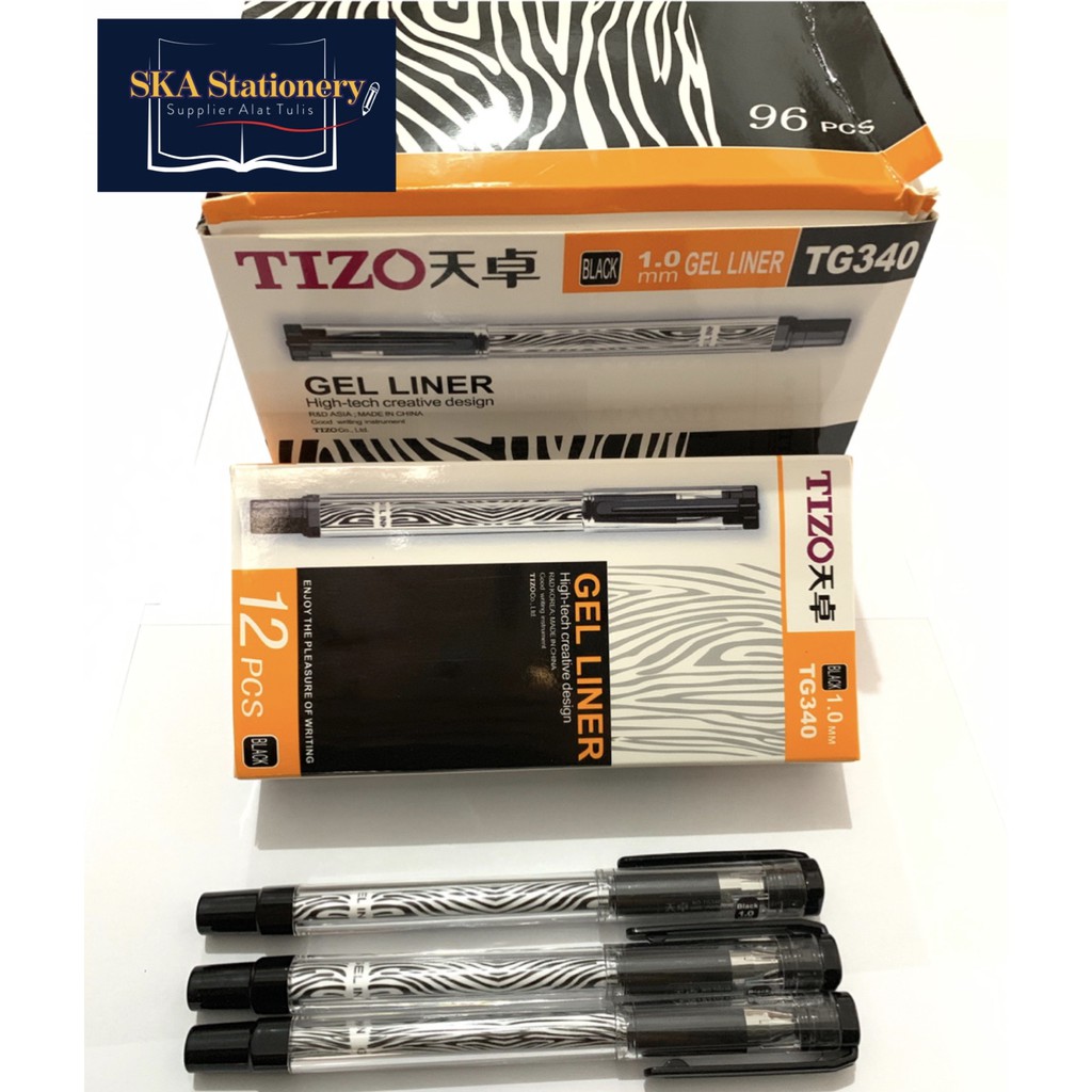 Jual Bolpen/Ballpoint/Pulpen/Ballpen Tizo 340 1.0 Hitam Biru (Lusin ...