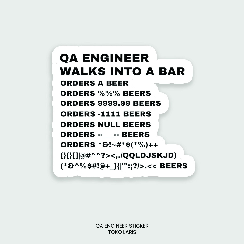 Jual Sticker QA ENGINEER Untuk Sticker Laptop, Tumblr, Helm, Case ...