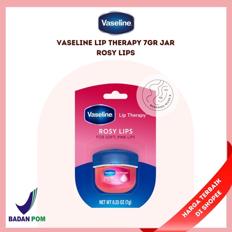 Jual BPOM Vaseline Lip Therapy 7gr Jar | Tube ORIGINAL 100% all variant | Shopee Indonesia