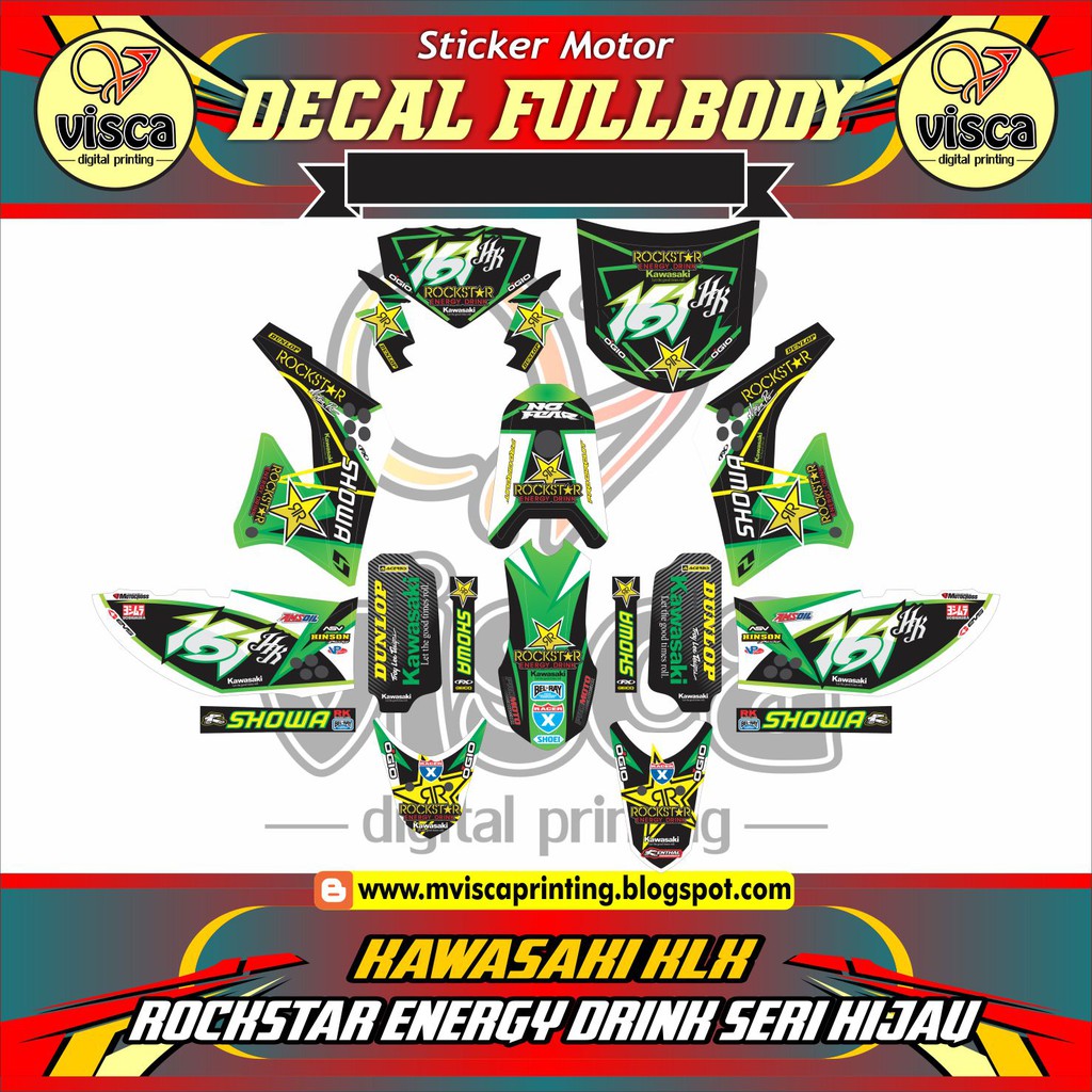 Jual STIKER VARIASI MOTOR KLX DECAL STRIPING FULL BODY KAWASAKI KLX ...