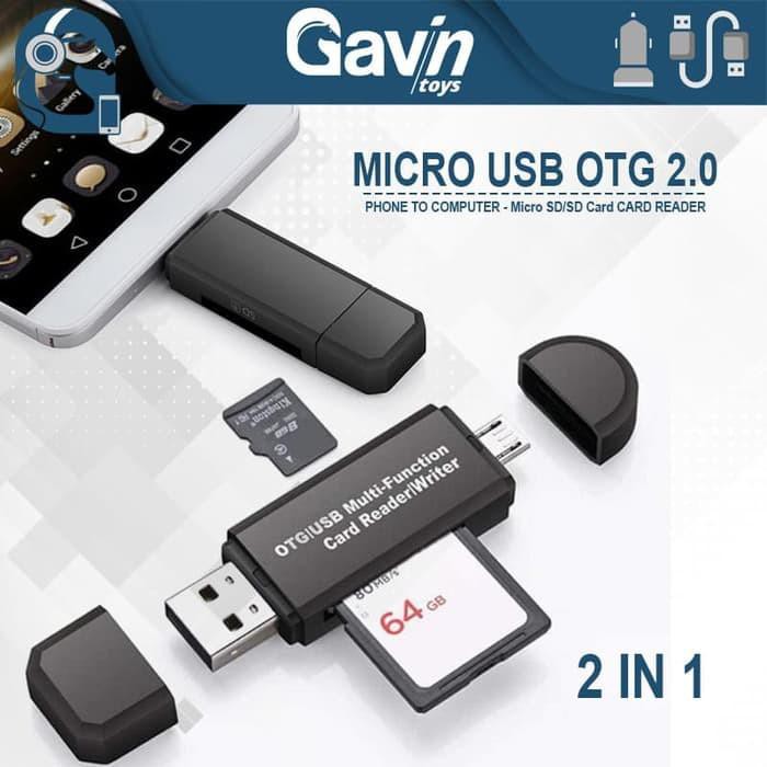 Jual Ak | Card Reader 2.0 Micro Usb 2 In 1 Otg Card Reader Micro Sd/Sd ...