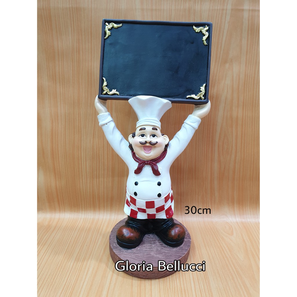 Jual patung pajangan koki papan menu chef cafe restoran bakery | Shopee ...