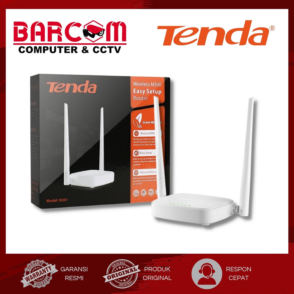 Jual Tenda N301 Wireless N300 Easy Setup Router 300Mbps | Shopee Indonesia