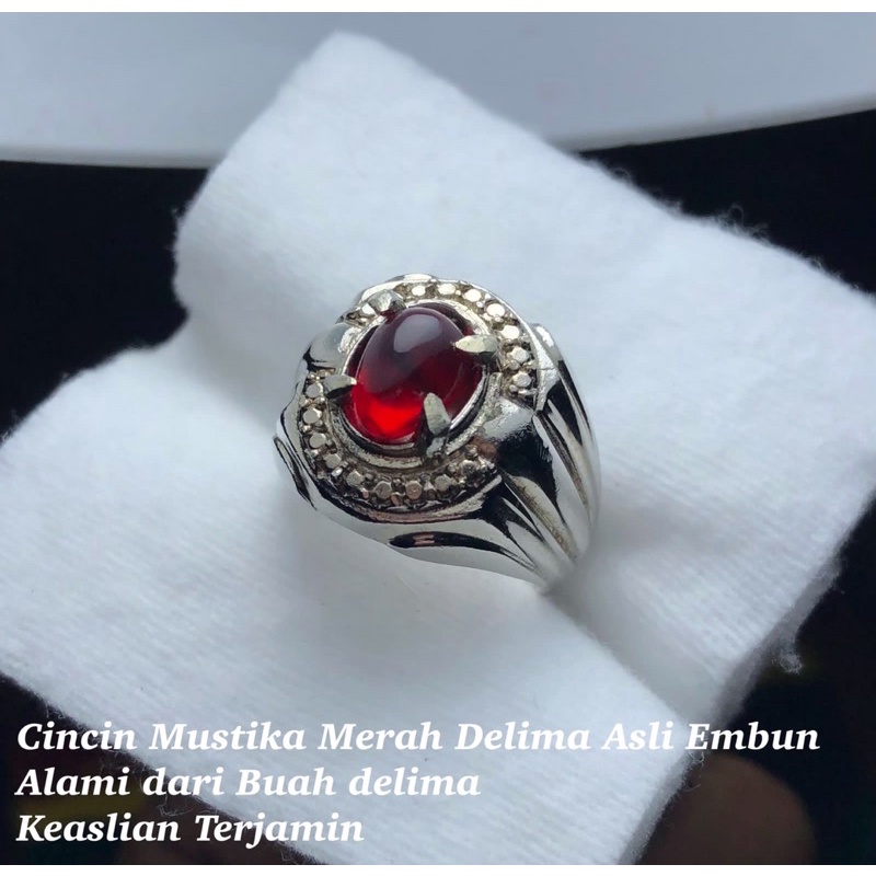 Jual Cincin Batu Biji Delima Asli Dari Buah Delima Langka | Shopee ...