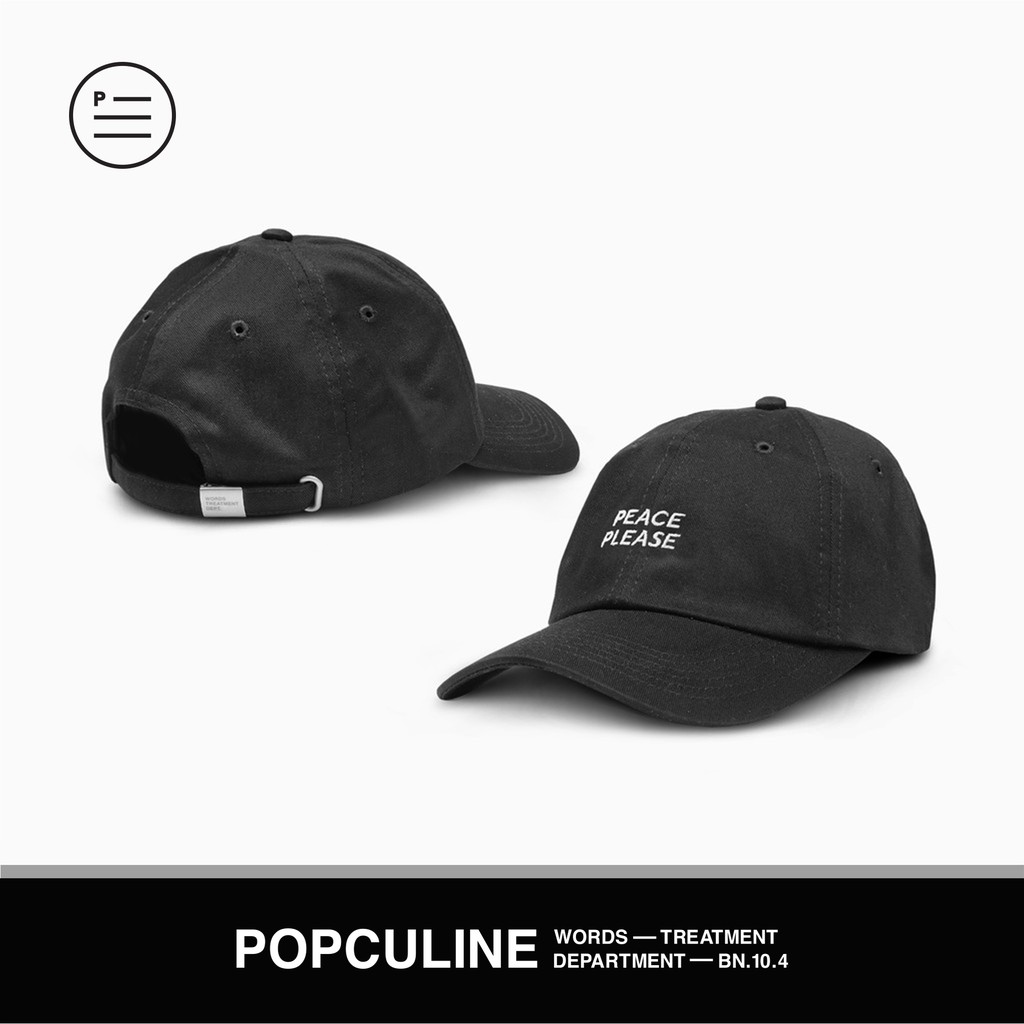 Jual Popculine - Topi Baseball Caps Peace Please | Shopee Indonesia