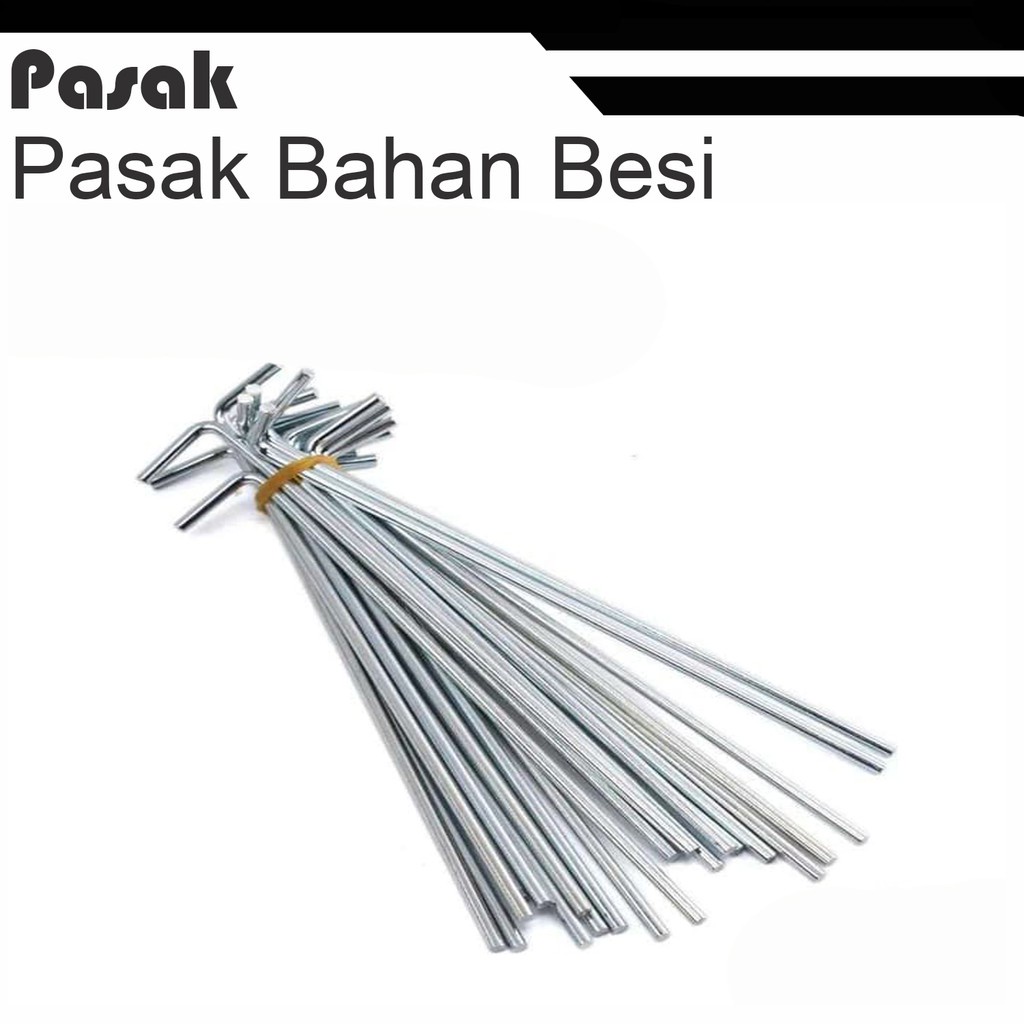 Jual Pasak Besi Tenda Camping Galvanis Patok Tenda Flysheet Kuat Anti ...