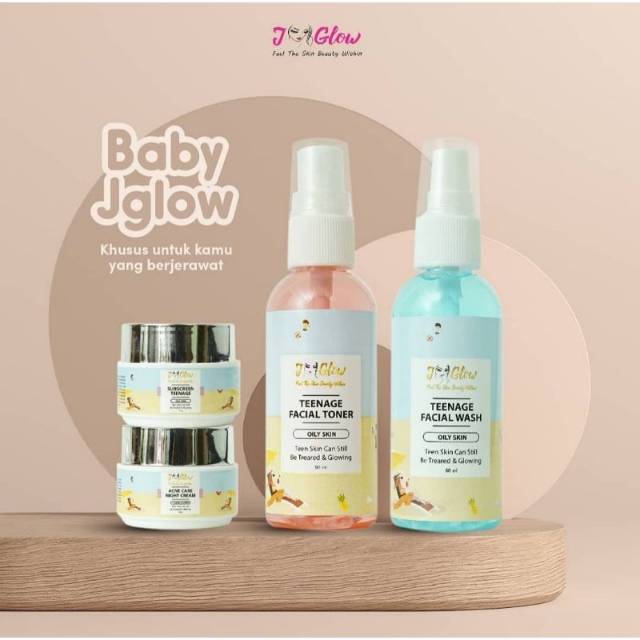 Jual Jglow Baby oily/acne whitening skin cream glowing ( CREAM REMAJA ...