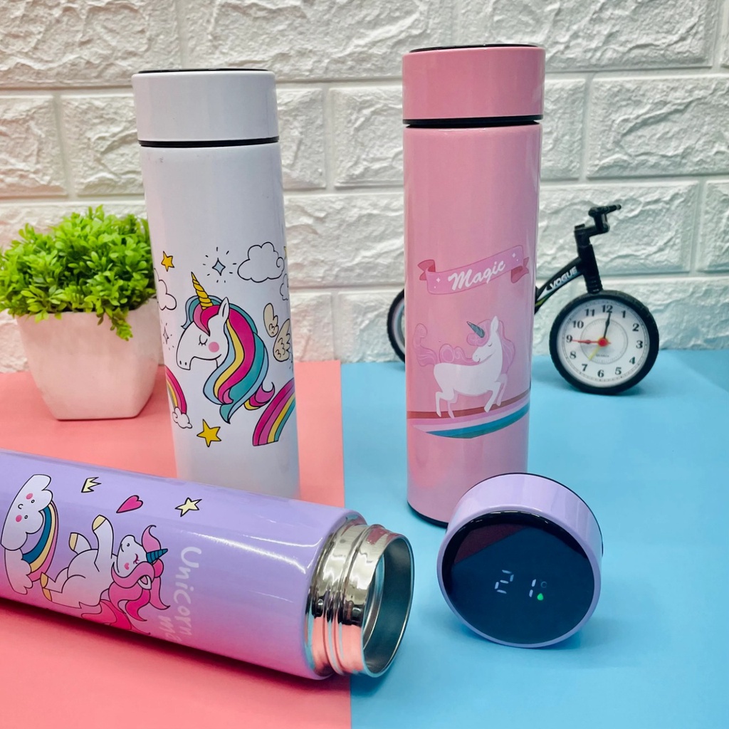 Jual Botol Minum Tumbler Unicorn Lucu Temperatur Display 500ml | Shopee ...