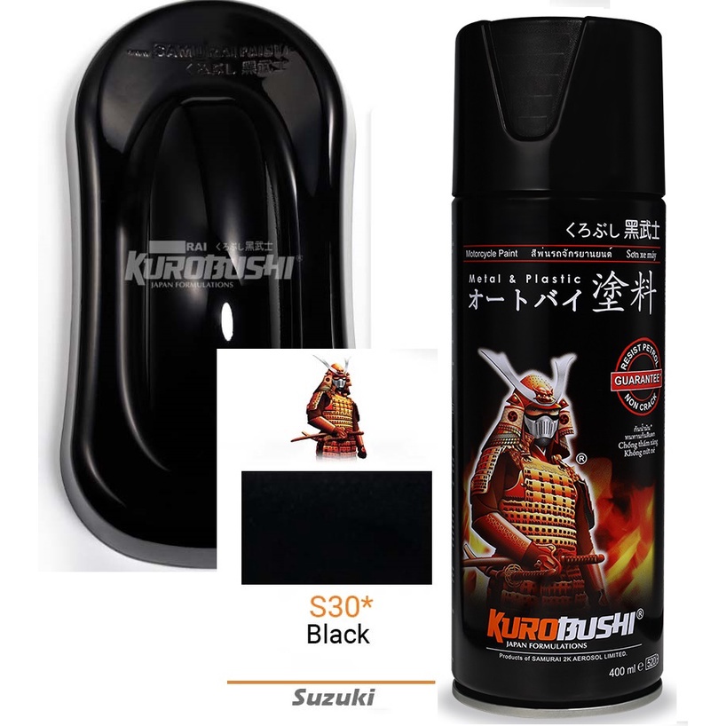 Jual Cat Semprot Pilox Pilok Suzuki Colours Samurai Paint Kurobushi S30* BLACK / HITAM SUZUKI ...