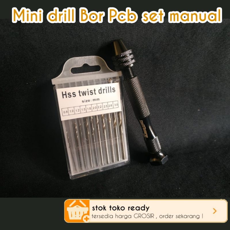 Jual Bor mini manual Pcb kayu set lengkap Mata bor mini | Shopee Indonesia