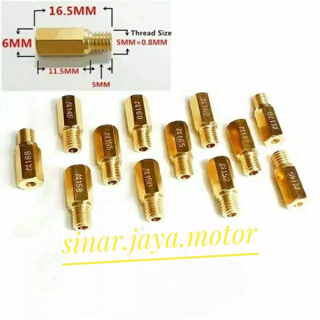 Jual Spuyer Pilot Jet Main jet Ngo Main Jet Karbu Karburator PWK 24 26 28 30 32 33 34 35 36 38 ...