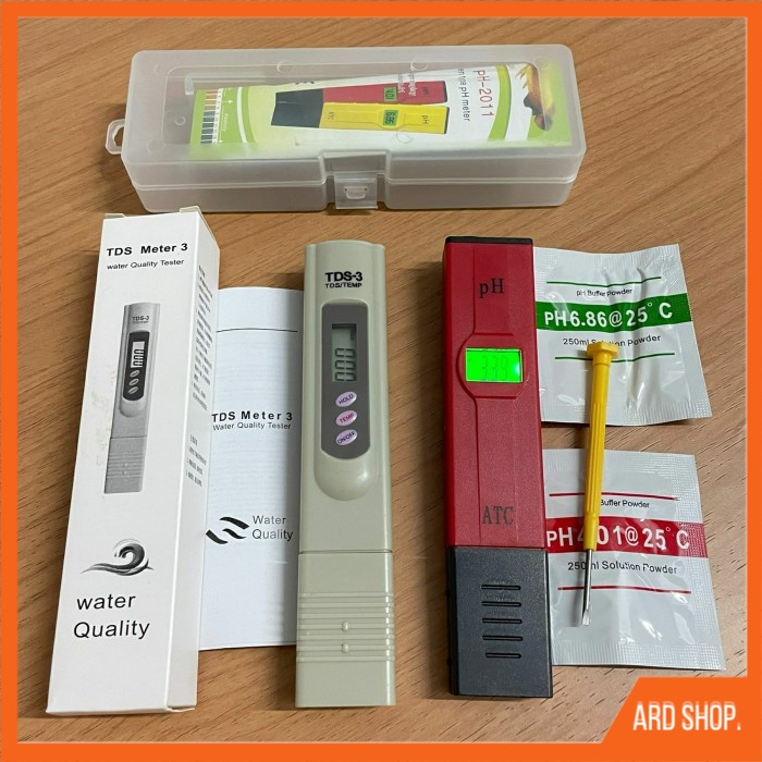 Jual Paket Alat Ukur PH meter dan TDS 3 Digital Akuarium BackLight ATC | Shopee Indonesia