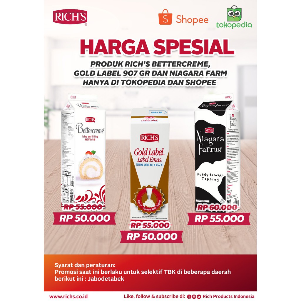 Jual Rich's Niagara Farms 1000gr (PROMO) | Shopee Indonesia