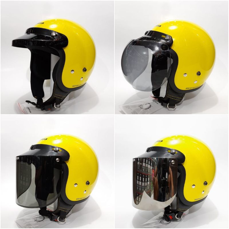 Jual Helm Cargloss CFM kuning lemon ferary yellow metalik kaca datar ...