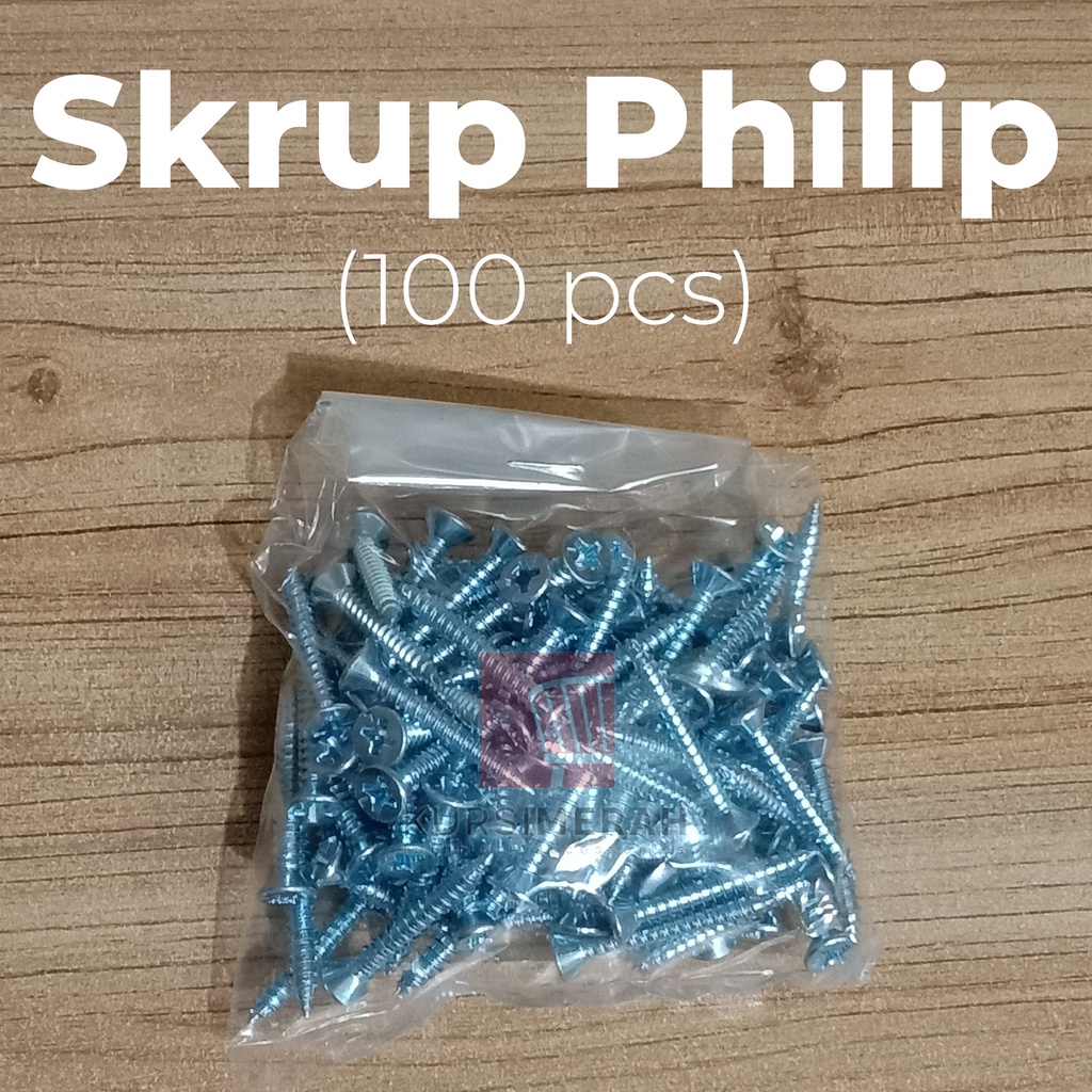 Jual Skrup Philip Sekrup Bungkusan (100 pcs) 1.6cm 2cm 2.5cm 3cm ...
