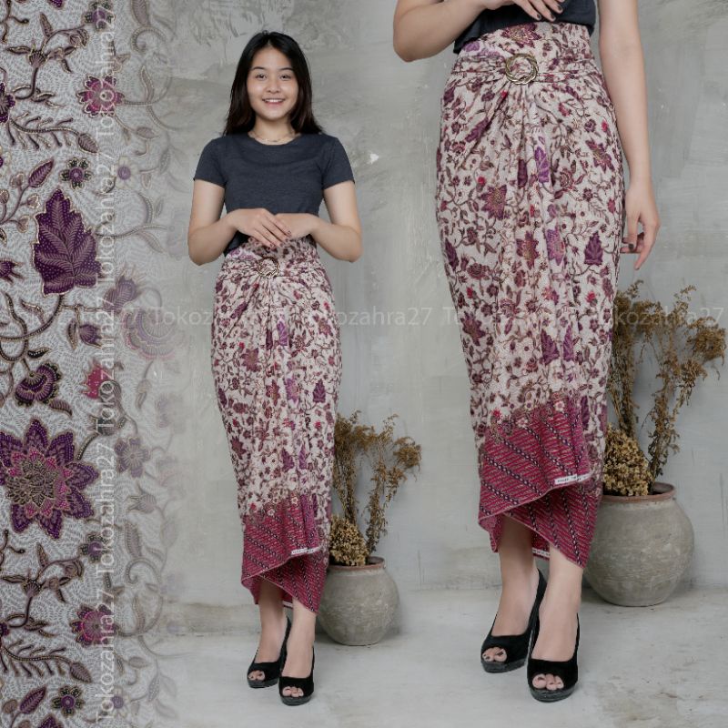 Jual Rok OOTD Bawahan Kebaya Motif Tanjung Rok Lilit/Rok Serut/Rok OOTD ...