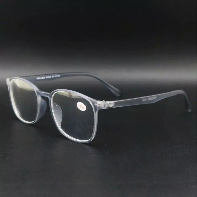 Jual Kacamata Minus Pria Dan Wanita Frame Kotak Gray Elegant VQ722MN ...