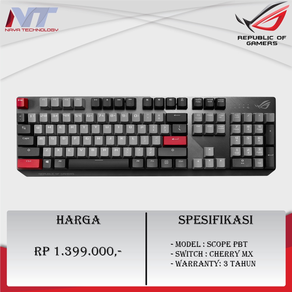Jual ASUS ROG SCOPE PBT Mechanical Keyboard | Shopee Indonesia