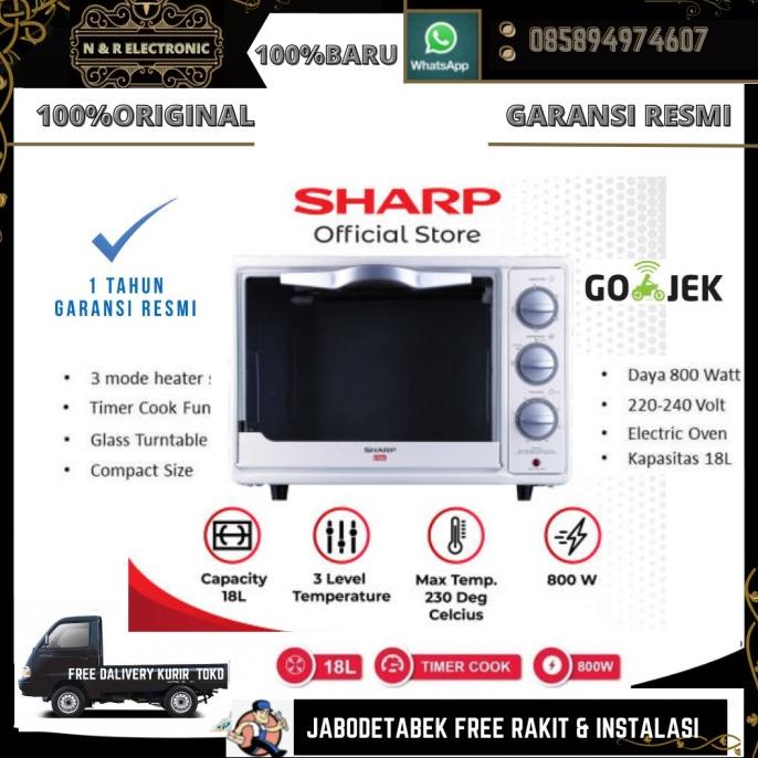 Jual SHARP OVEN TOASTER LISTRIK 18 L EO18L W- OVEN LISTRIK SHARP 18 ...