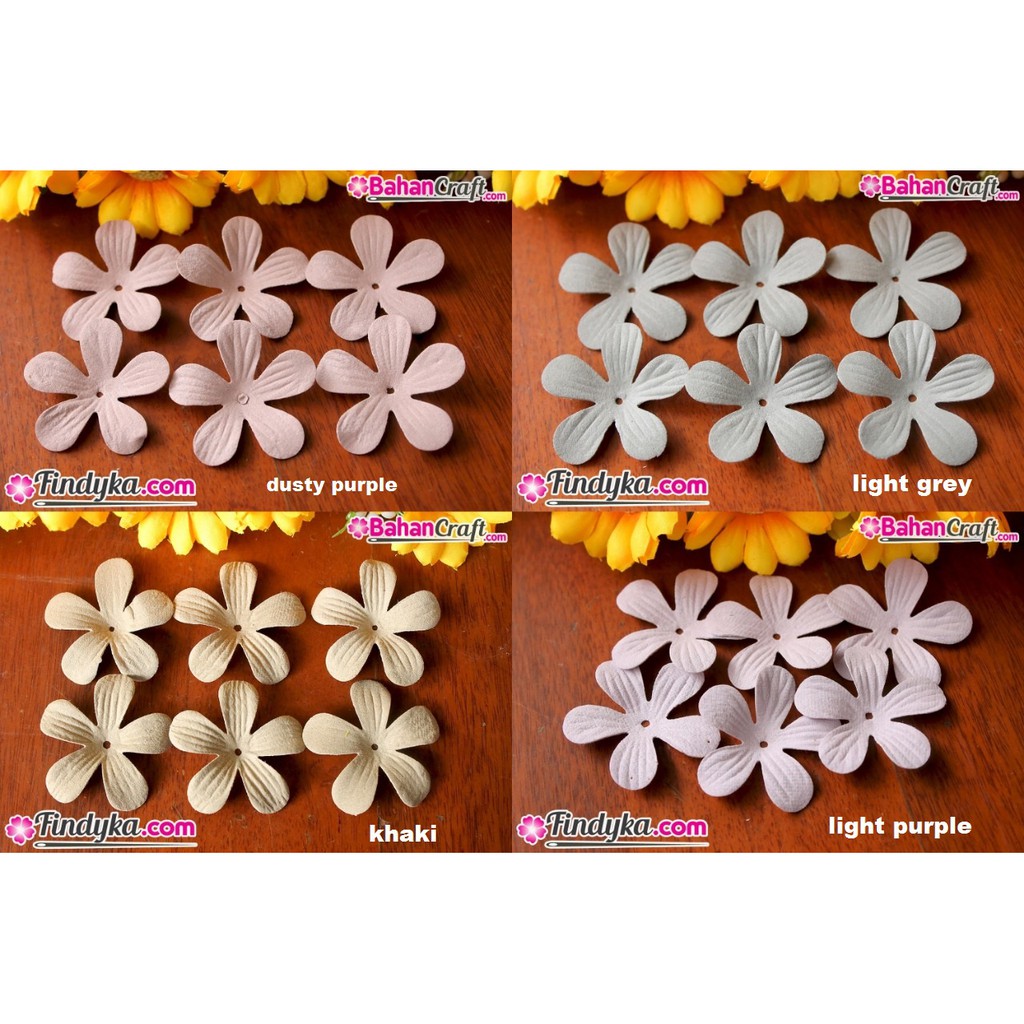 Jual Bunga hana suede 5K 4,5cm harga perpack(10Pcs) | Shopee Indonesia