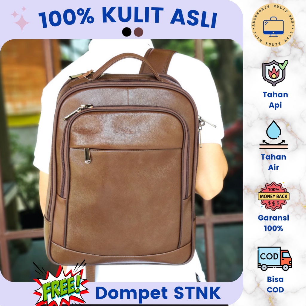 Jual Tas Laptop Backpack Kulit Sapi Asli 15 16 Inch | Ransel Pria Tas ...