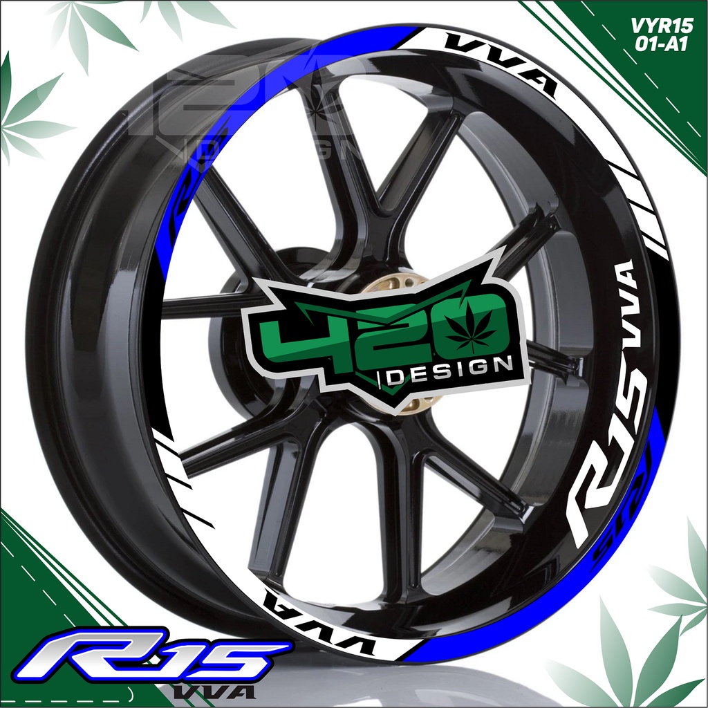 Jual Stiker Velg Yamaha R15 Custom - Cutting Stiker Velg Yamaha R 15 ...