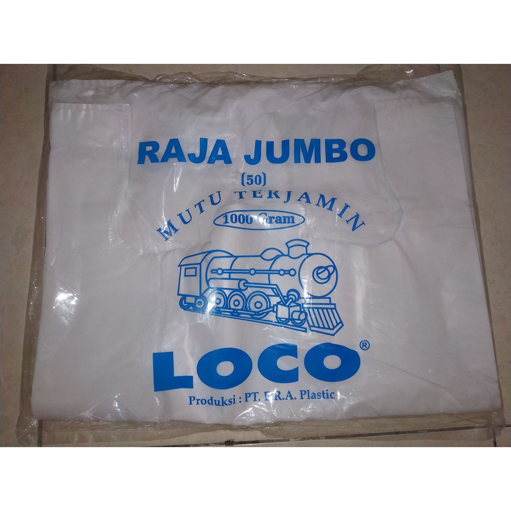 Jual Kantong Plastik Kresek Loco Tebal Putih Ukuran 50 RAJA JUMBO ...