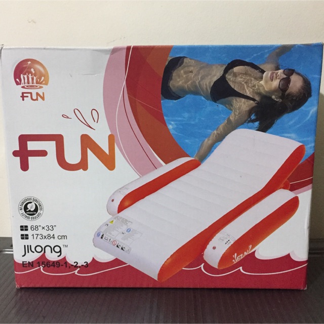 Jual Kasur Air Floating Float Bed Fun Jilong Deluxe Lounge Ban Renang | Shopee Indonesia