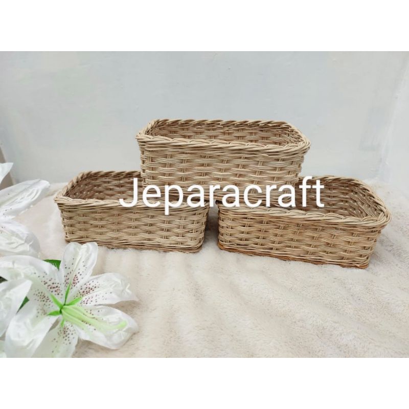 Jual Kotak keranjang serbaguna rotan halus | Shopee Indonesia