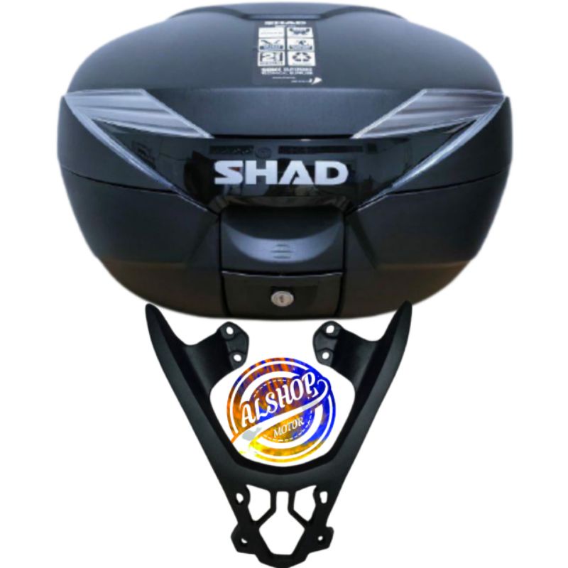 Jual PAKETAN BOX SHAD SH39 SH 39 HITAM DAN BREKET BOX YAMAHA LEXI 125 ...