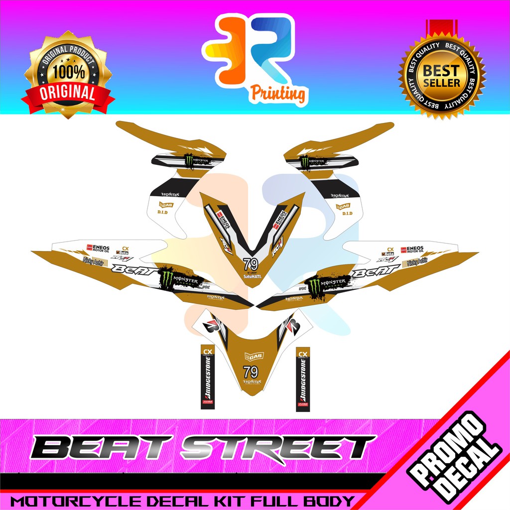 Jual STIKER DECAL STRIPING MOTOR BEAT STREET R25 DECAL CONCEPT GOLD ...