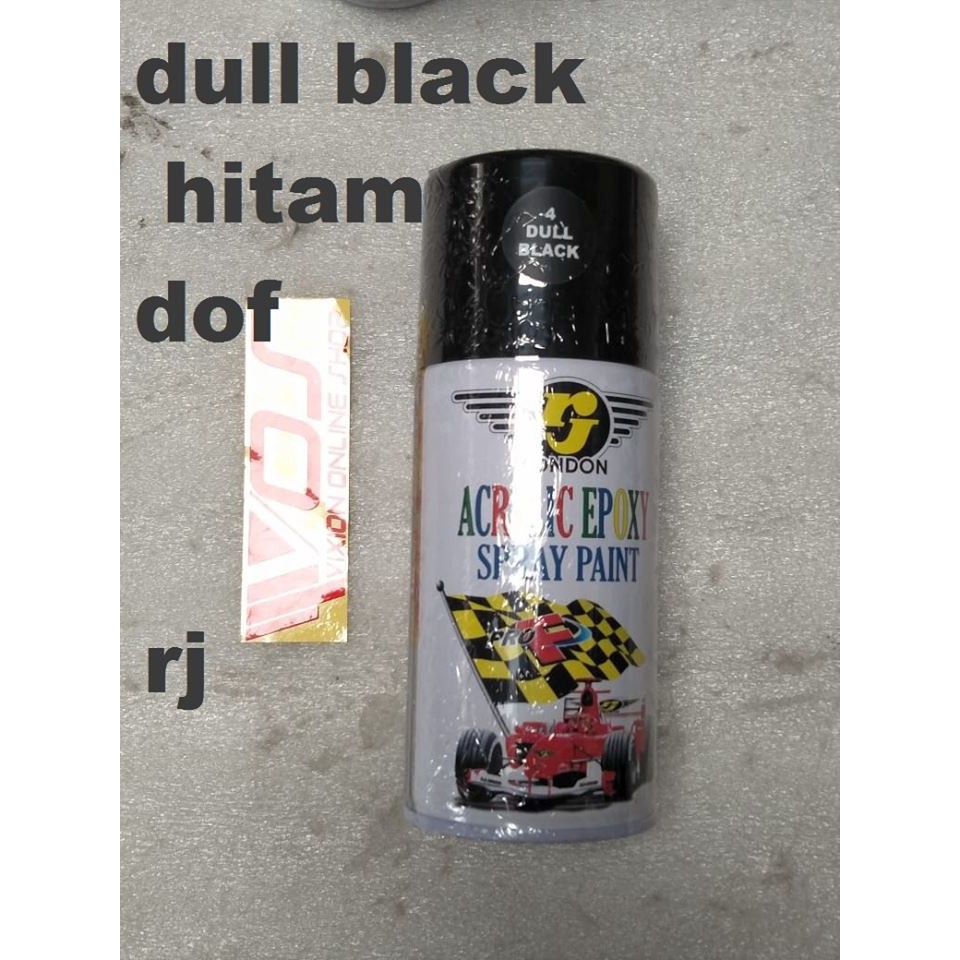 Jual CAT KALENG SEMPROT PYLOX MERK RJ 300CC DULL BLACK / HITAM DOF ...