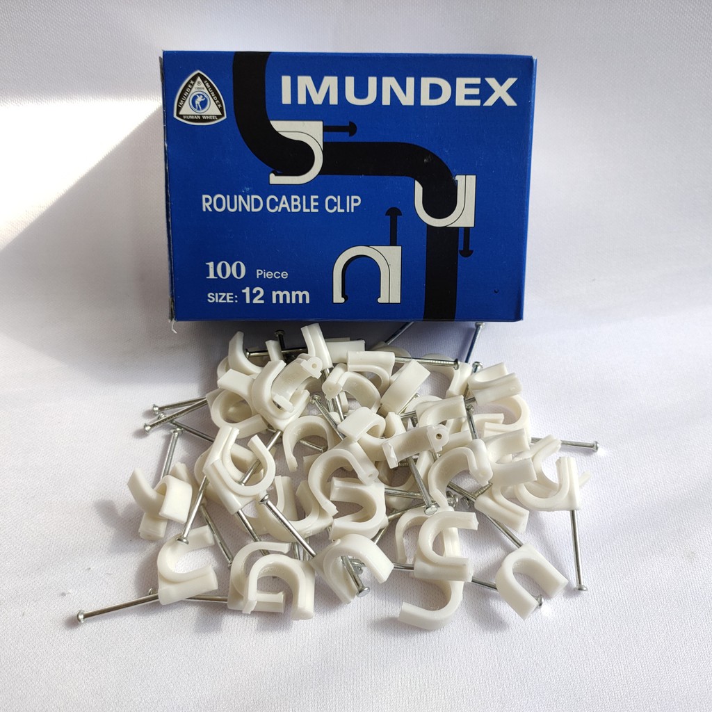 Jual Imundex Klem Clip Kabel Round 12mm | Shopee Indonesia