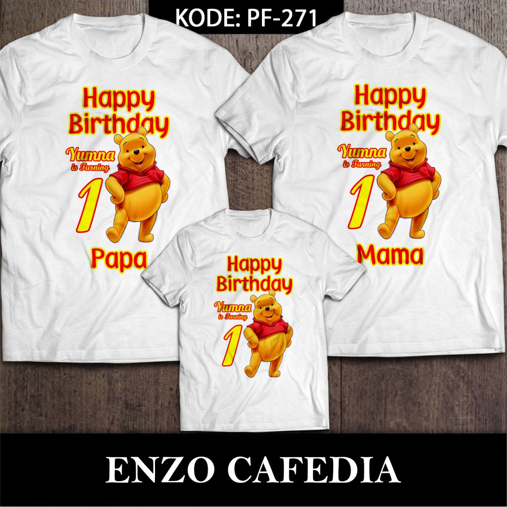 Jual Jual Baju Couple Keluarga | Kaos Family Ultah | Kaos Ultah Winnie ...
