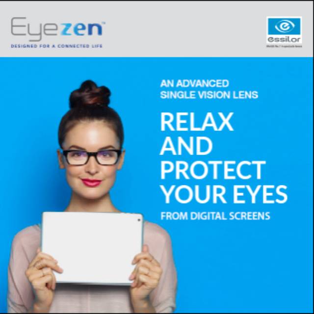 Jual Lensa Kacamata Essilor Blue UV capture Eyezen BOOST Plus/Pro/ Max ...