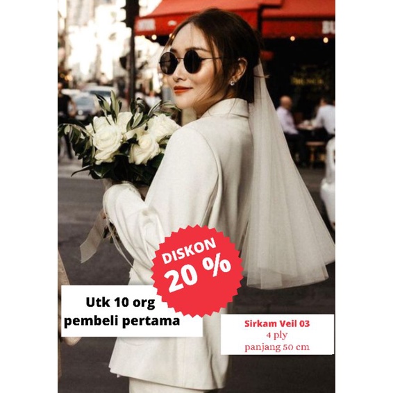 Jual SIRKAM VEIL PREWEDDING || SIRKAM VEIL BRIDAL SHOWER || VEIL HIJAB ...
