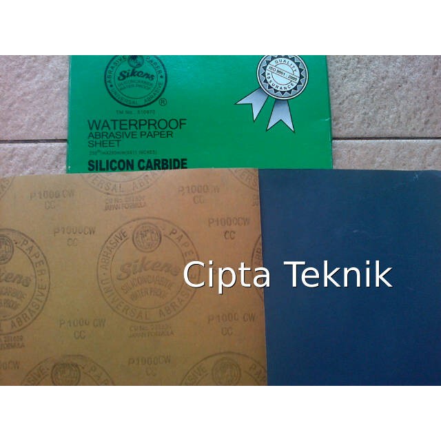 Jual Amplas Sikens Grit 1000 Waterproof Tahan air Kertas Pasir Silicone ...