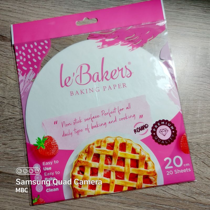Jual ROUND DIA. 20CM - LE BAKERS BAKING PAPER BULAT ISI 20 LEMBAR ...
