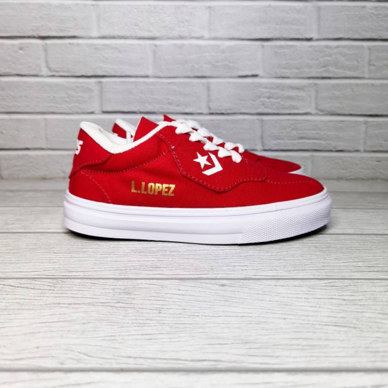 Jual Sepatu anak kids converse one star louie lopez merah putih ...