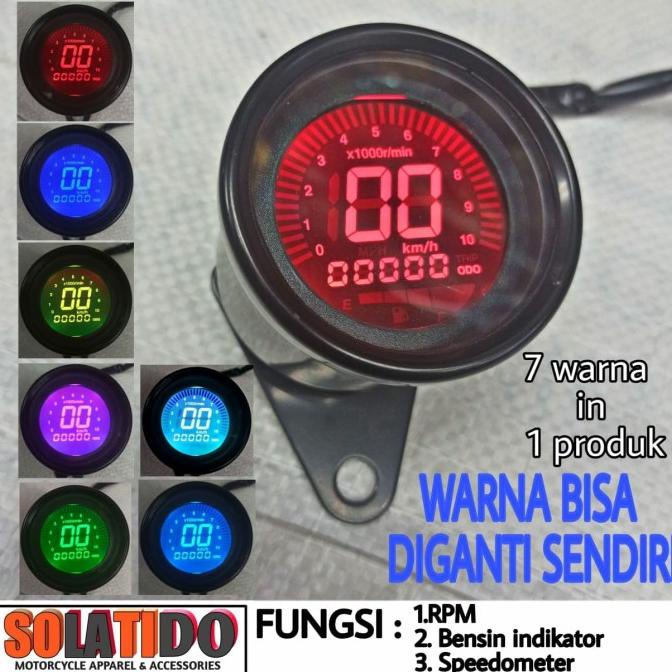 Jual Rpm bensin spidometer digital tachometer universal speedometer ...