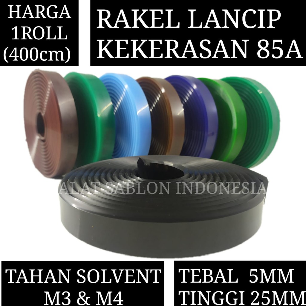 Jual KARET RAKEL SABLON TAHAN SOLVENT LANCIP KOTAK KECIL 5MM 1ROLL ...