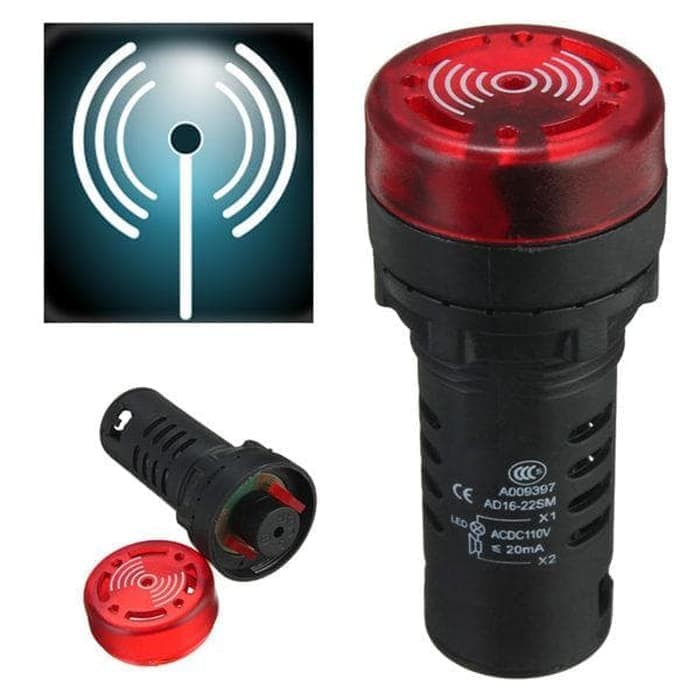 Jual Light Signal Pilot Lamp Flash Buzzer Beeper Alarm 220v 22mm AD16 22SM | Shopee Indonesia